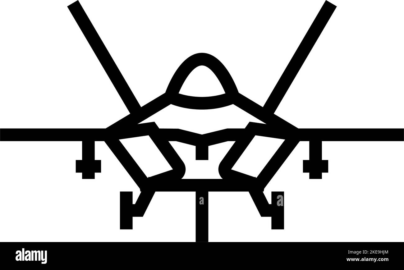 jet transport vehicle line icon vector illustration Stock Vector Image ...