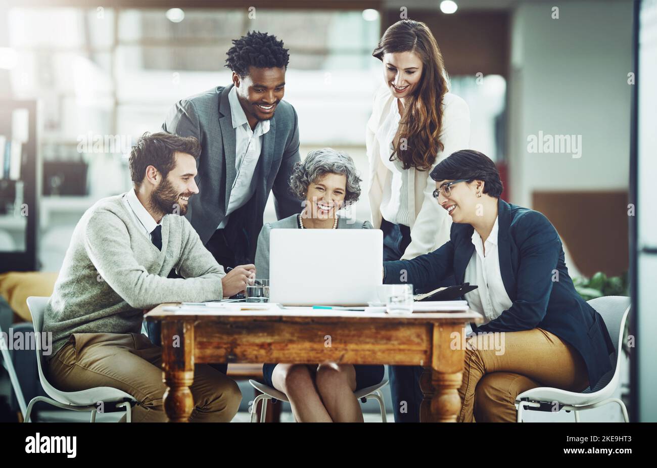 We get stuff done. a corporate business team having a meeting in their ...