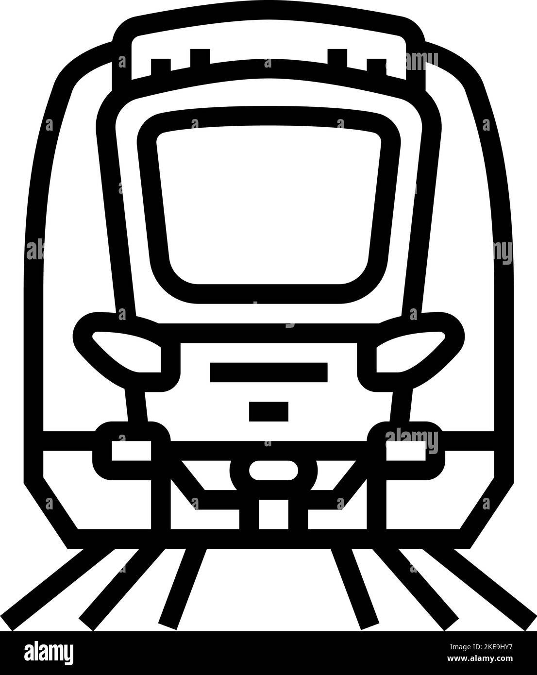 metro subway transport vehicle line icon vector illustration Stock ...