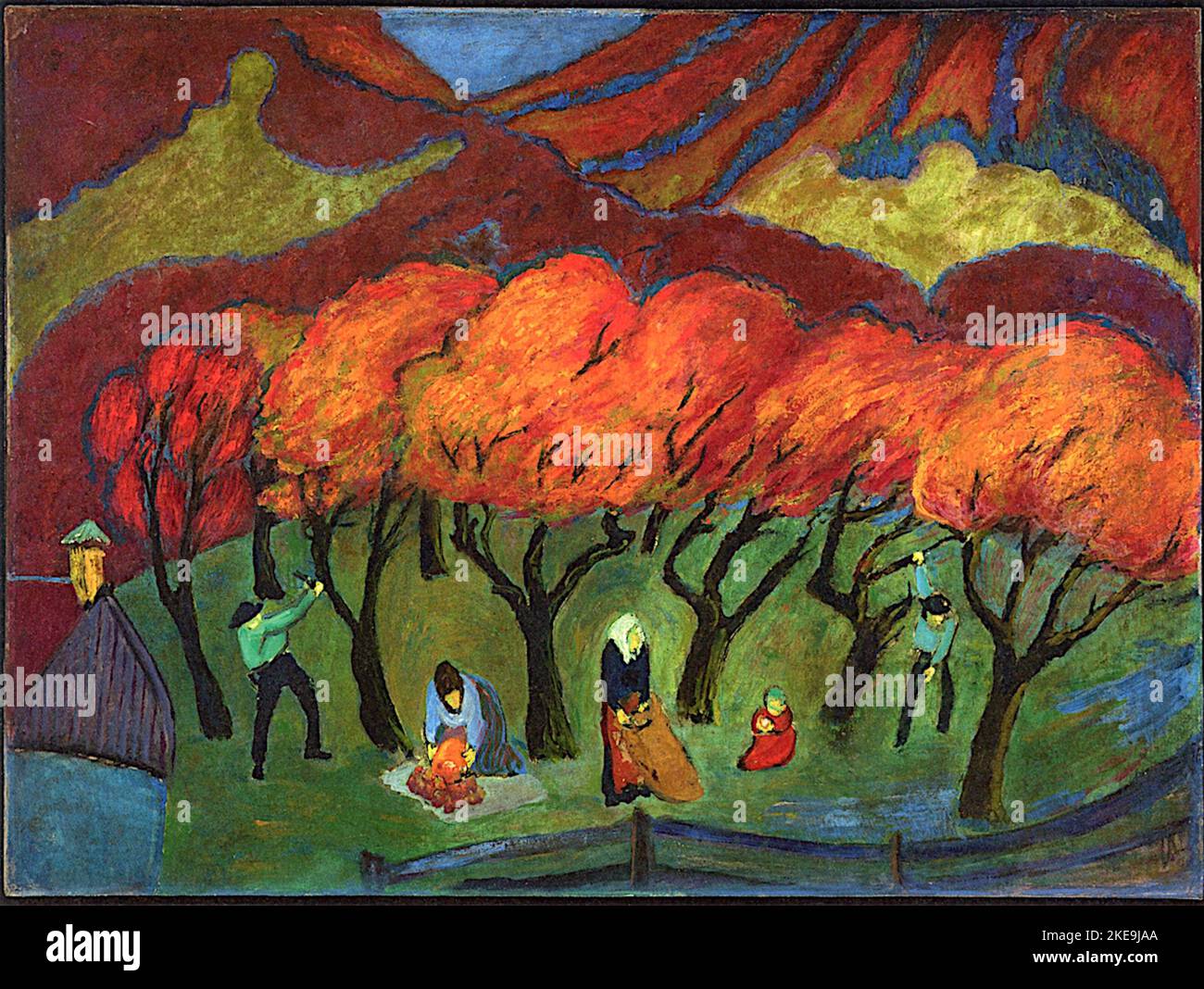 Marianne von Werefkin - Fruit Harvest in a Mountain Garden Stock Photo ...