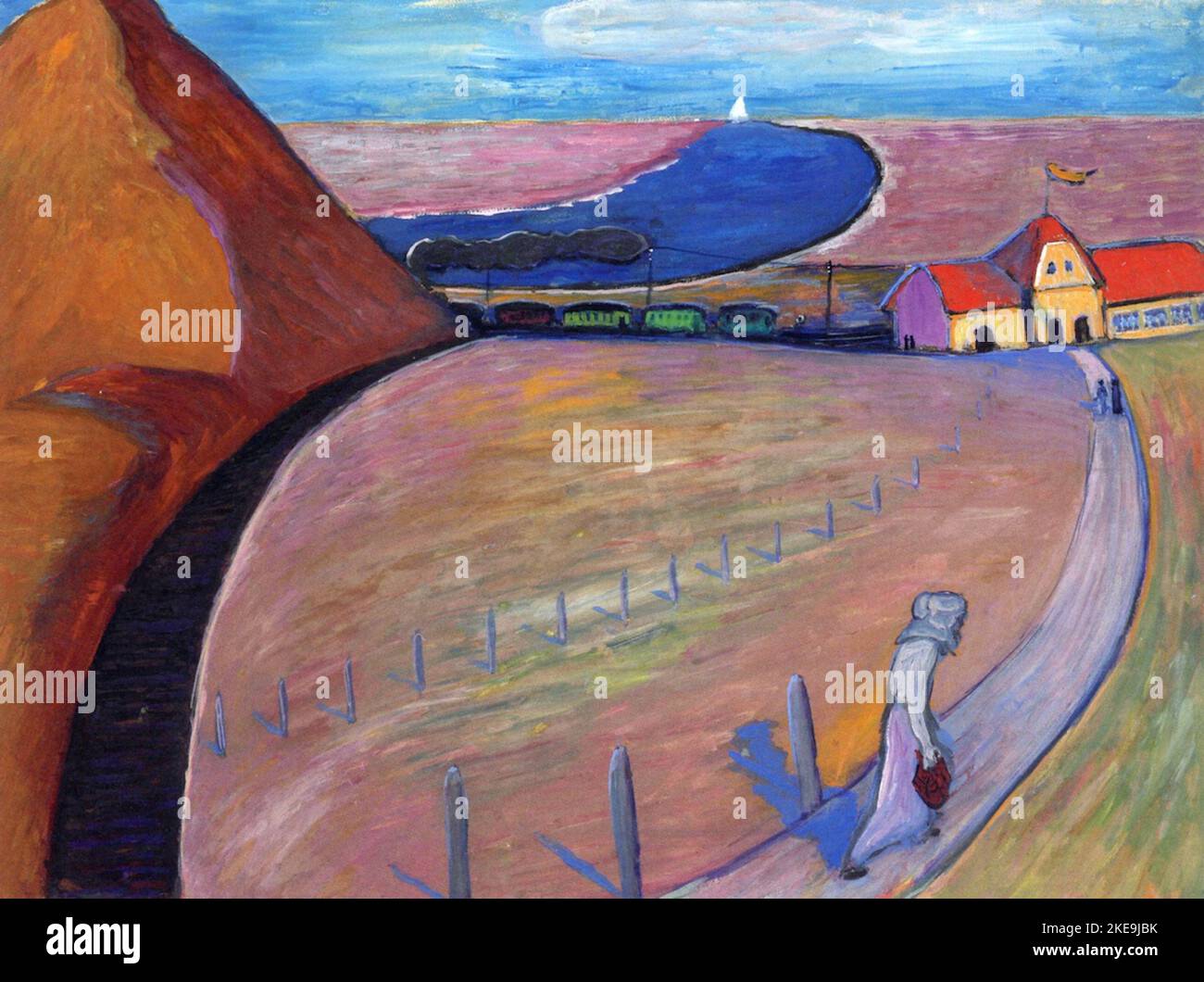Marianne von Werefkin - Prerow Train Station - 1911 Stock Photo - Alamy