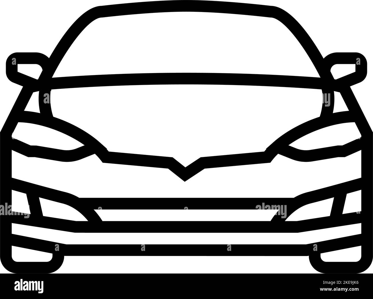electric car transport vehicle line icon vector illustration Stock ...