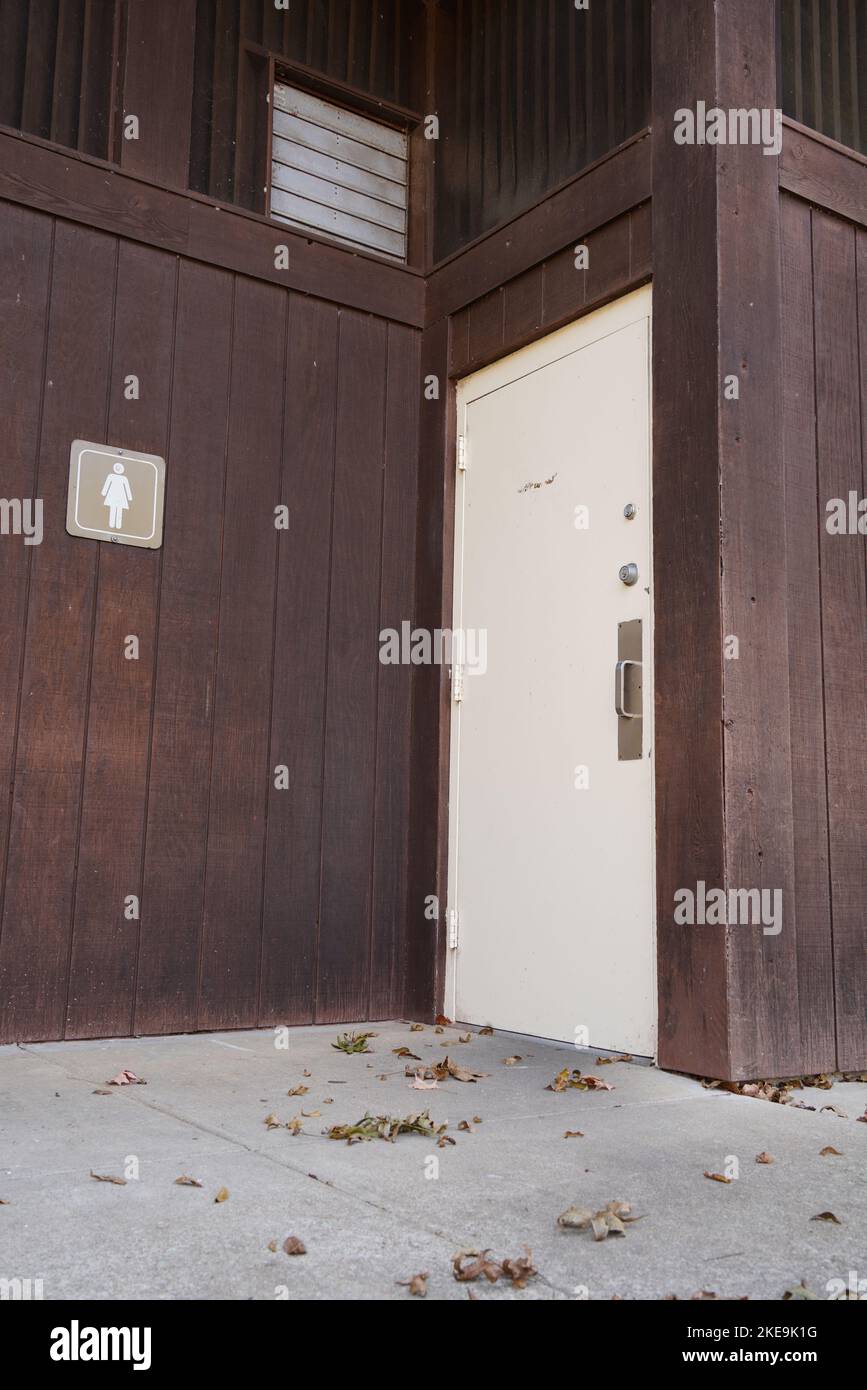 Women's Restroom Sign and Door Stock Photo - Alamy