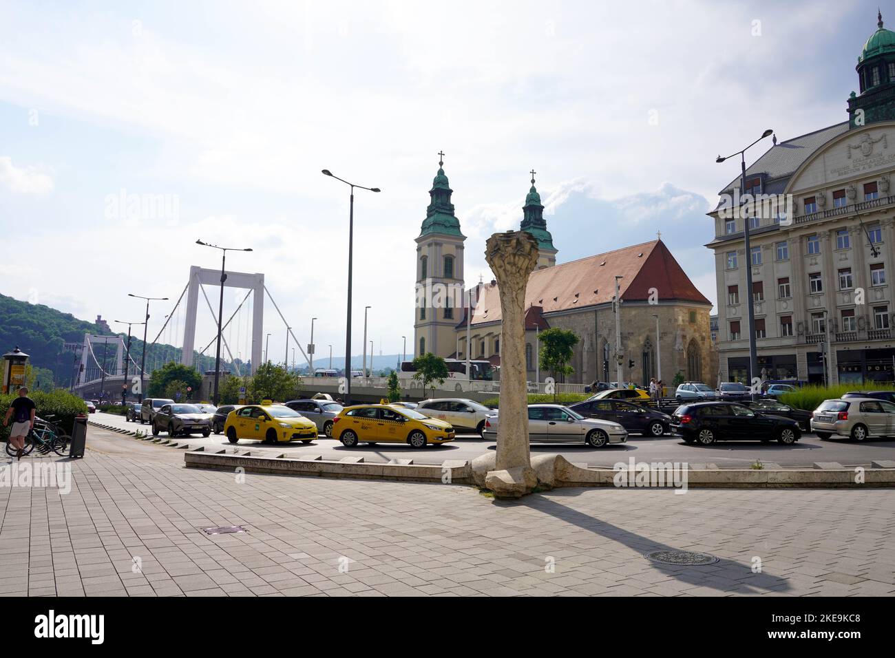 BUDAPEST, HUNGARY - MAY 25,2022: Sculpture in Budapest with Elisabeth ...