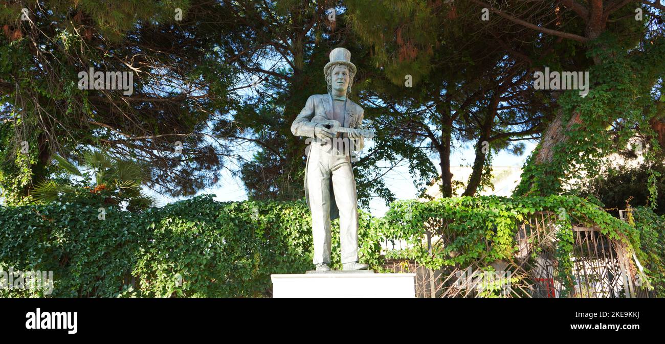 CROTONE, ITALY - SEPTEMBER 5, 2022: Rino Gaetano statue in Crotone ...