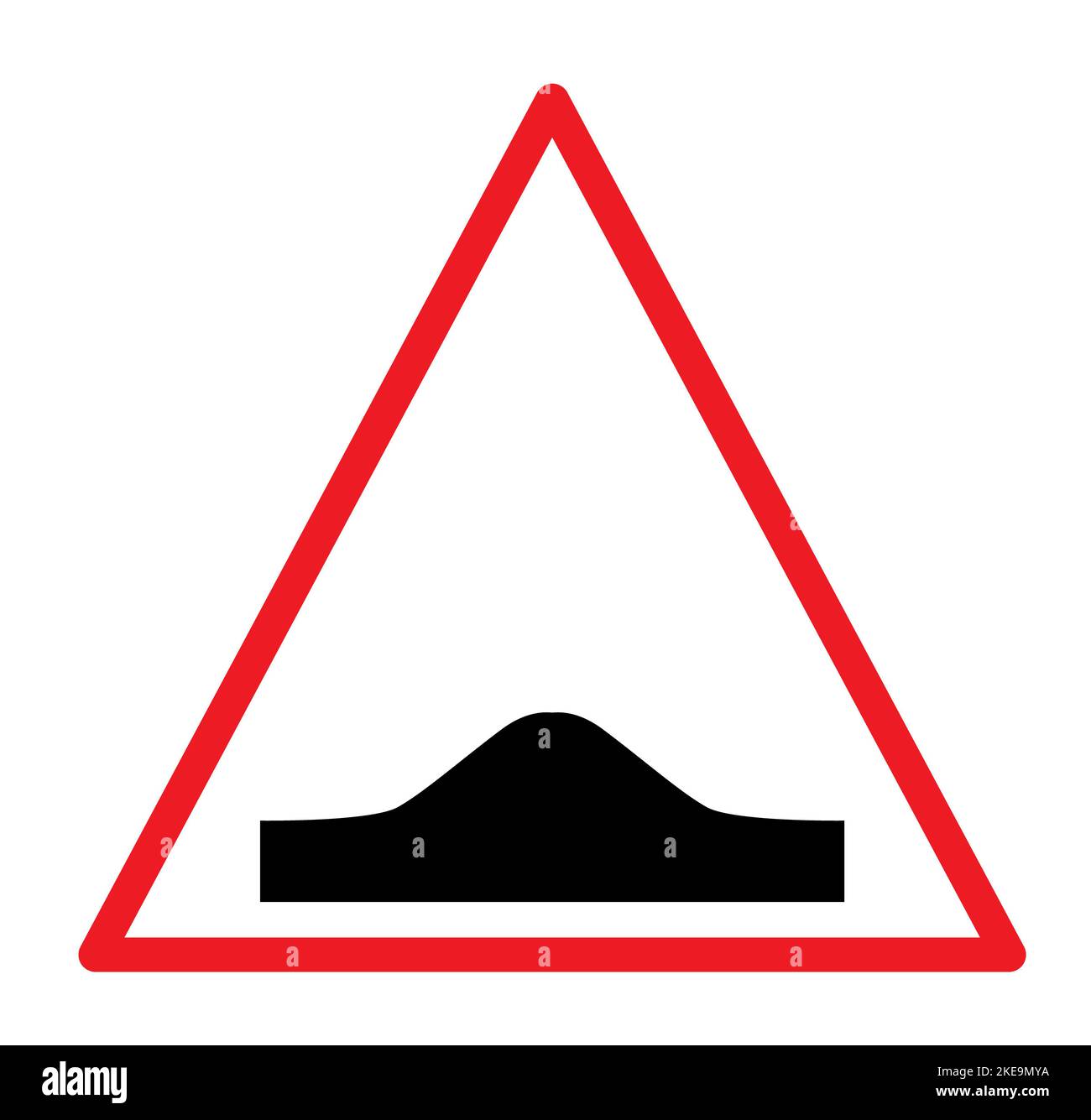 Speed bump warning sign. Road bump icon on white background. flat style ...