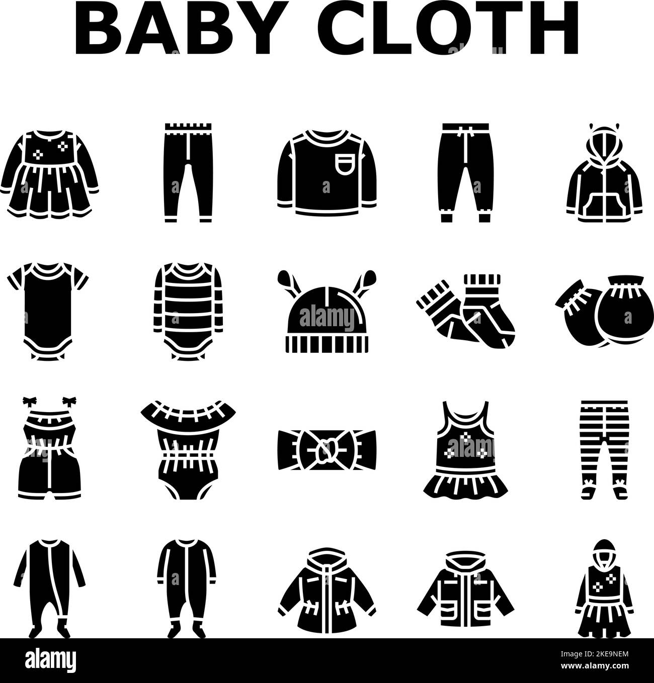 Children and infant cloth Black and White Stock Photos & Images - Alamy