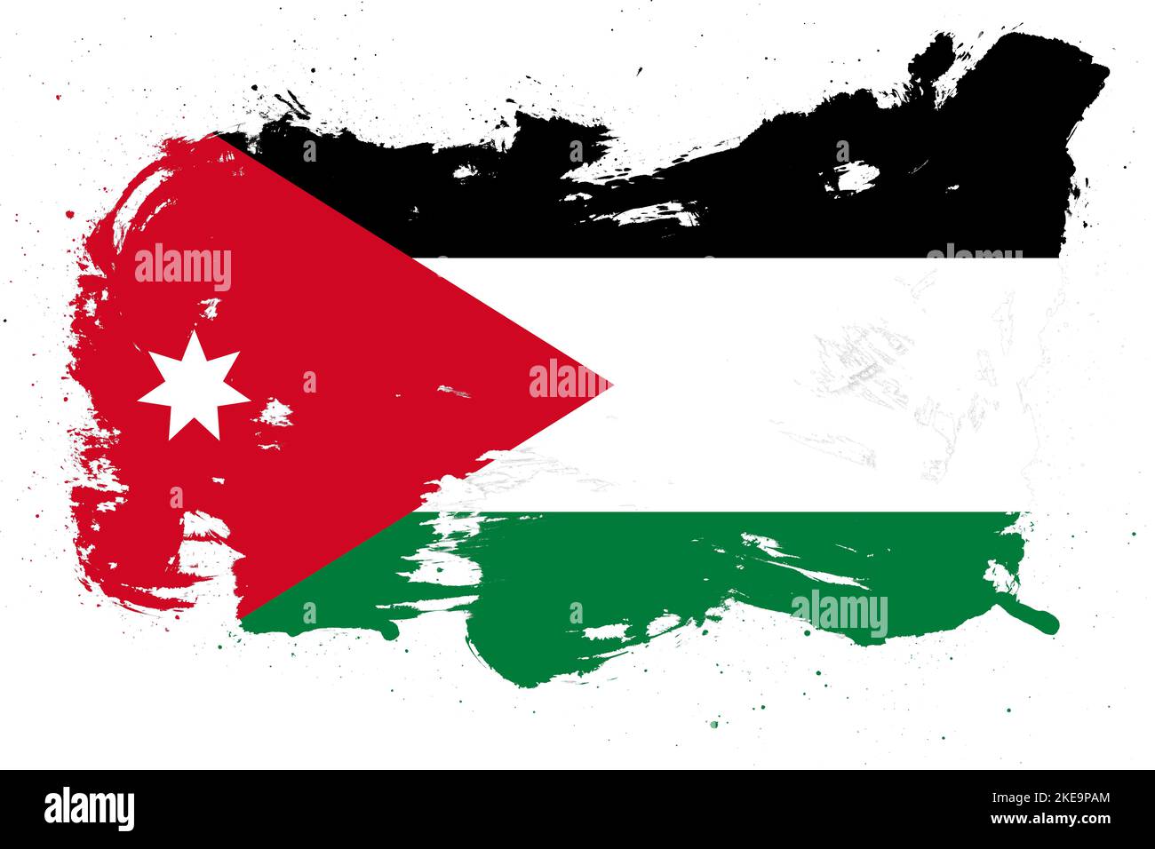 Brush painted flag jordan hi-res stock photography and images - Alamy
