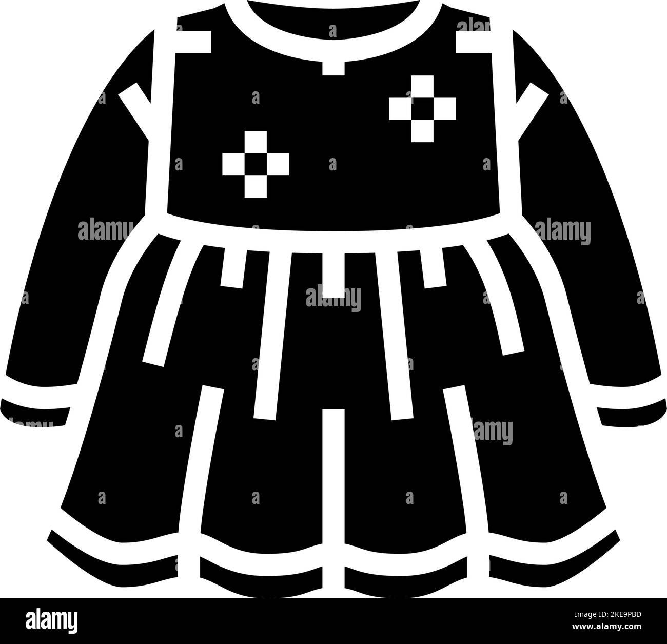 dress girl baby cloth glyph icon vector illustration Stock Vector Image ...