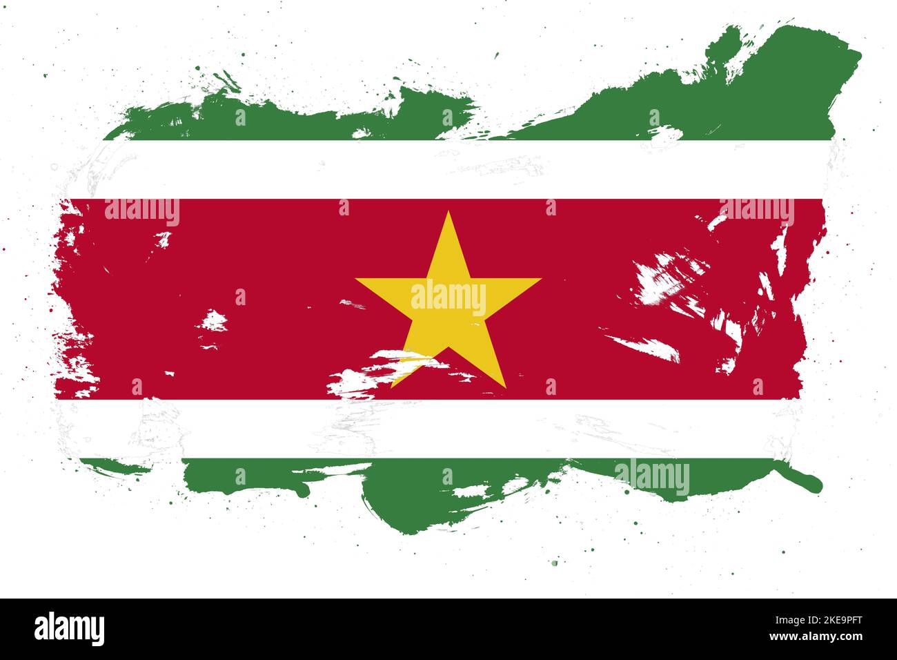 Suriname painted flag hi-res stock photography and images - Alamy