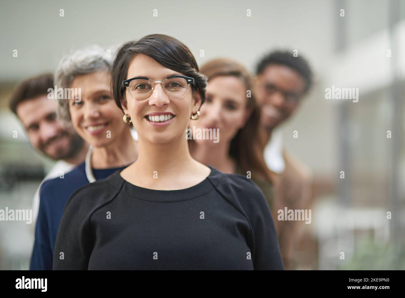 Need a creative solution to your problem. Cropped portrait of a diverse group of businesspeople ...