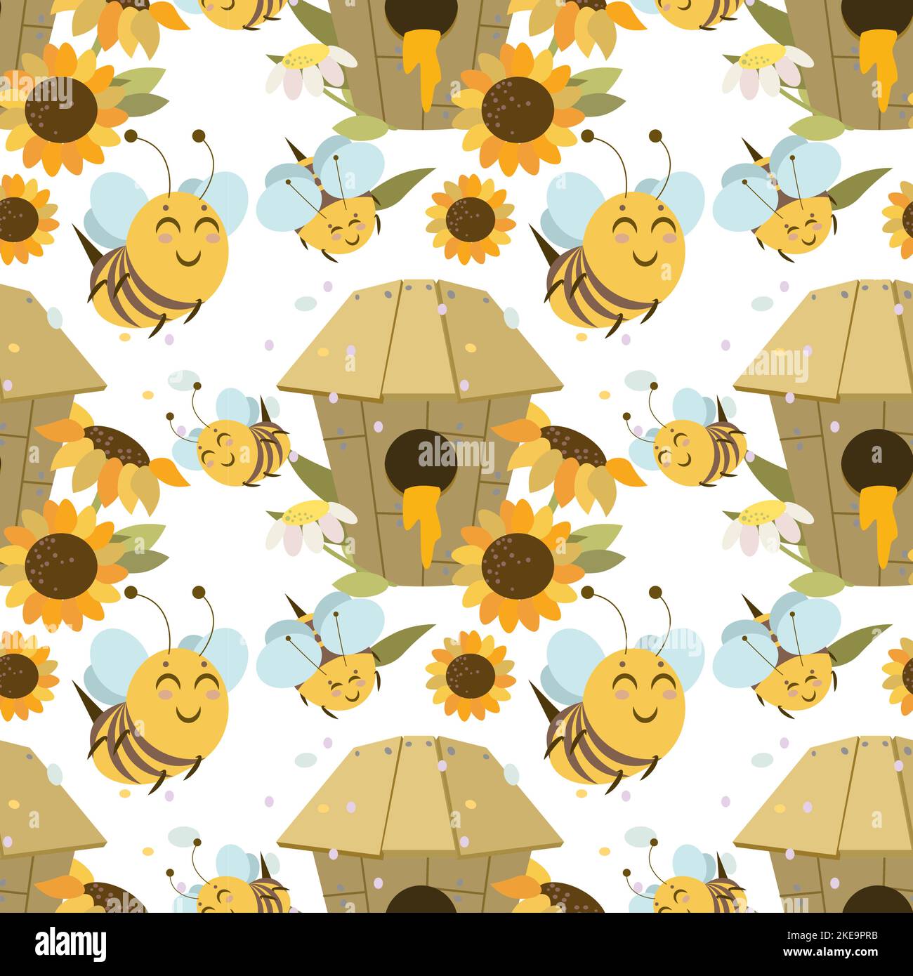 Bees poster Stock Vector Images - Alamy