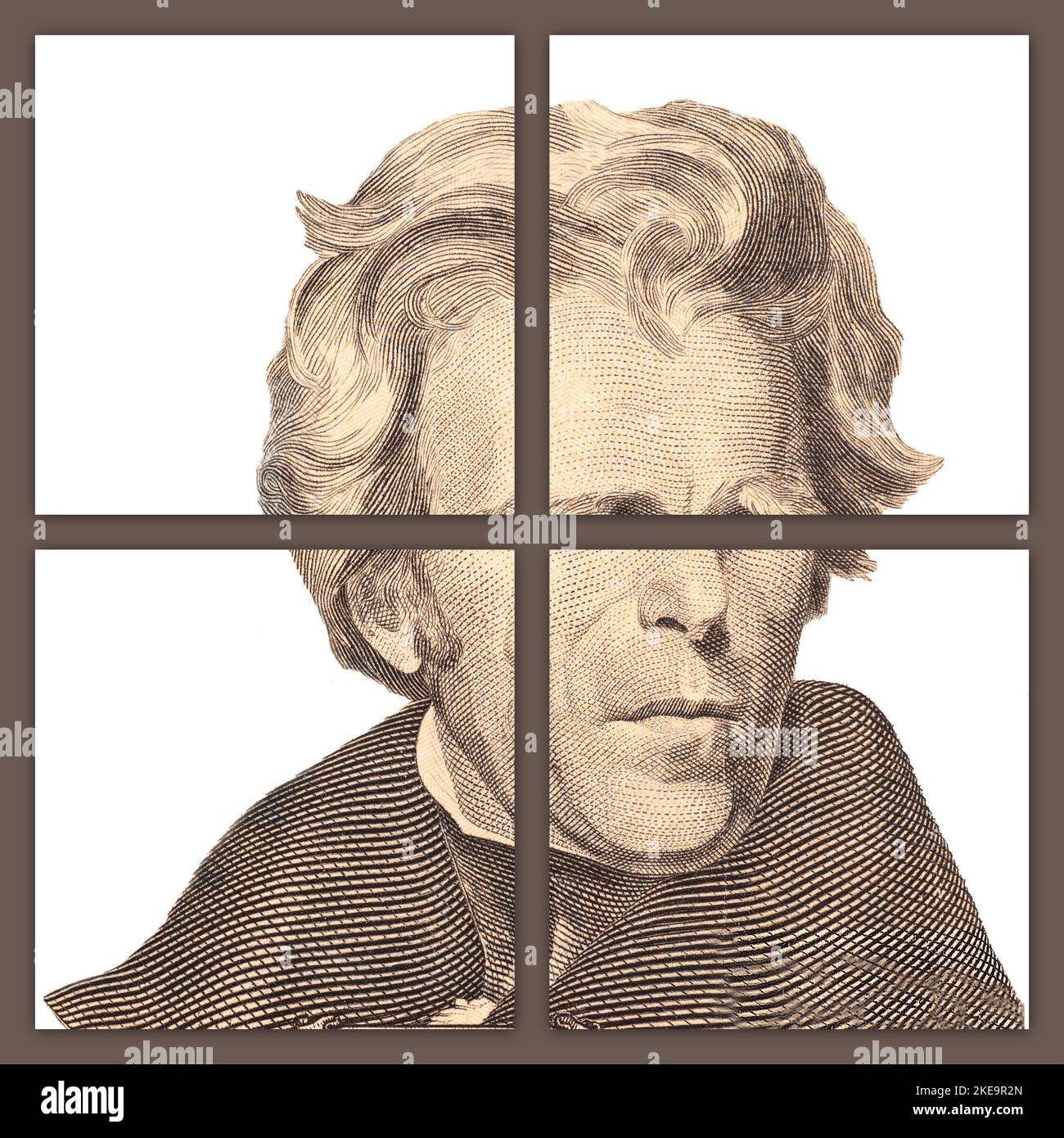 Banner with Portrait of U.S. president Andrew Jackson Stock Photo - Alamy
