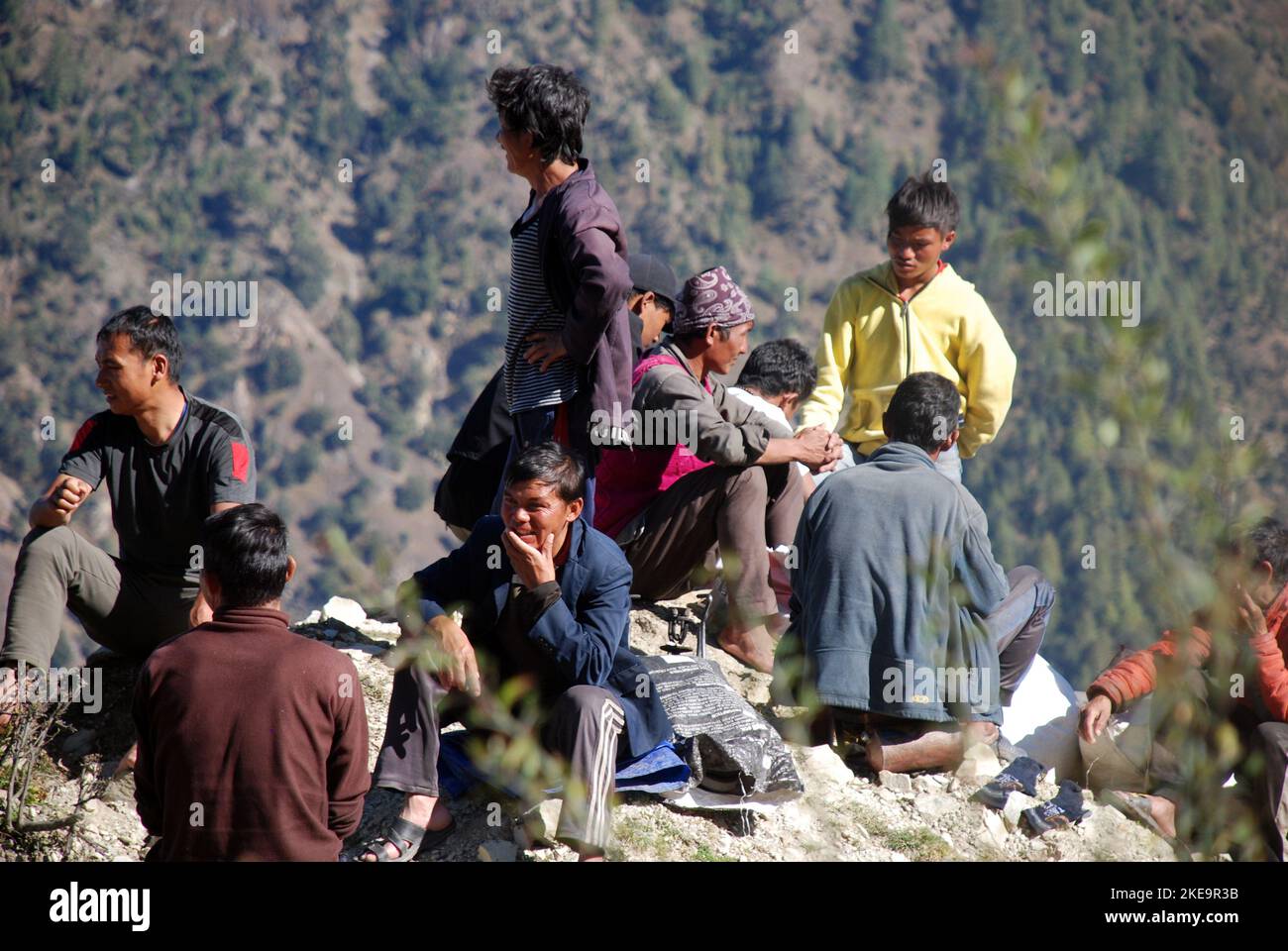 Sherpa men Nepal Stock Photo - Alamy