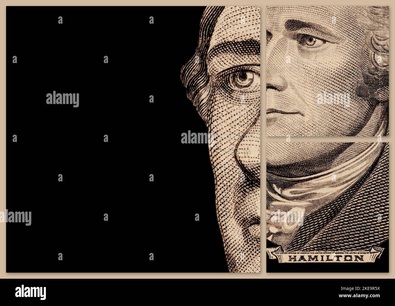 Banner with Portrait of U.S. president Alexander Hamilton Stock Photo ...