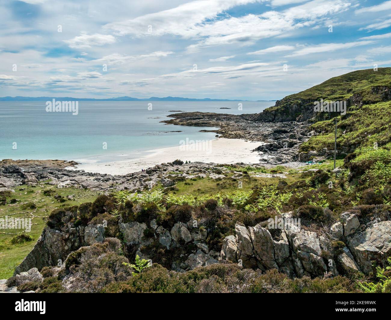 Bay and beach at Camas Daraich, Point of Sleat, Isle of Skye, Scotland ...