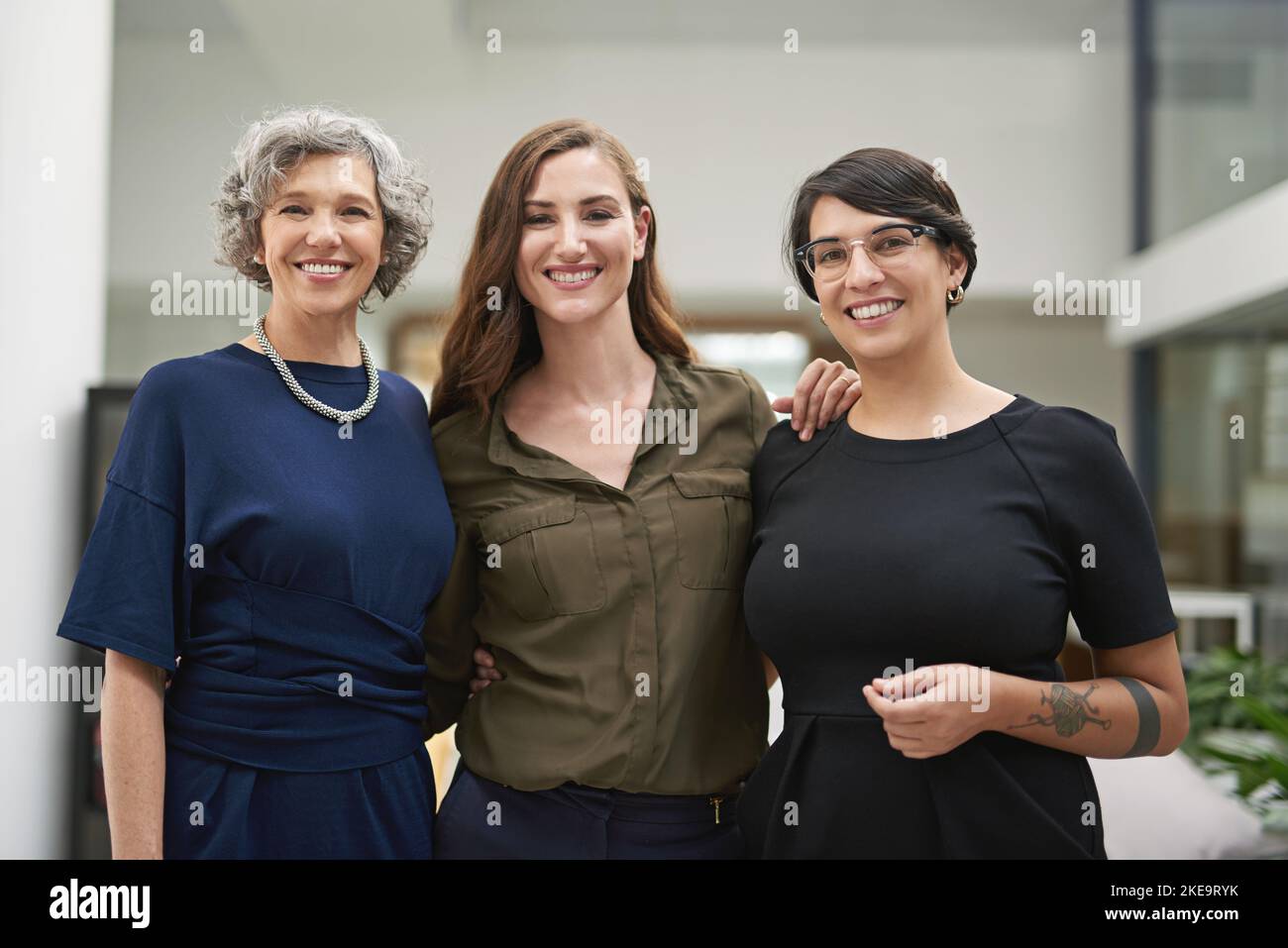 Together, were a force to be reckoned with. Cropped portrait of three ...