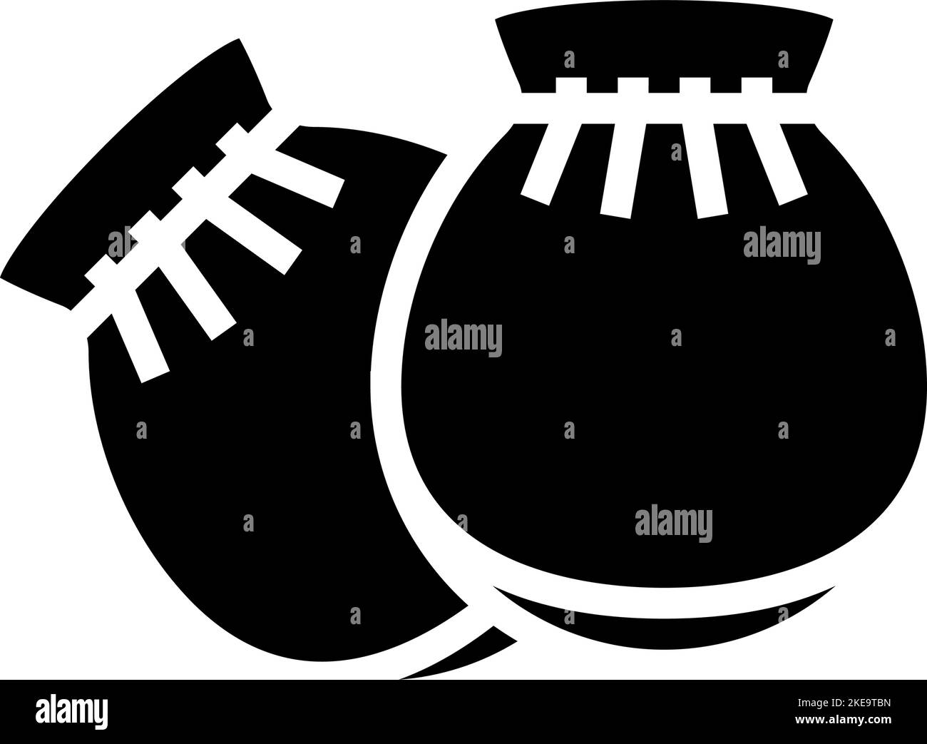 no scratch mittens baby cloth glyph icon vector illustration Stock ...