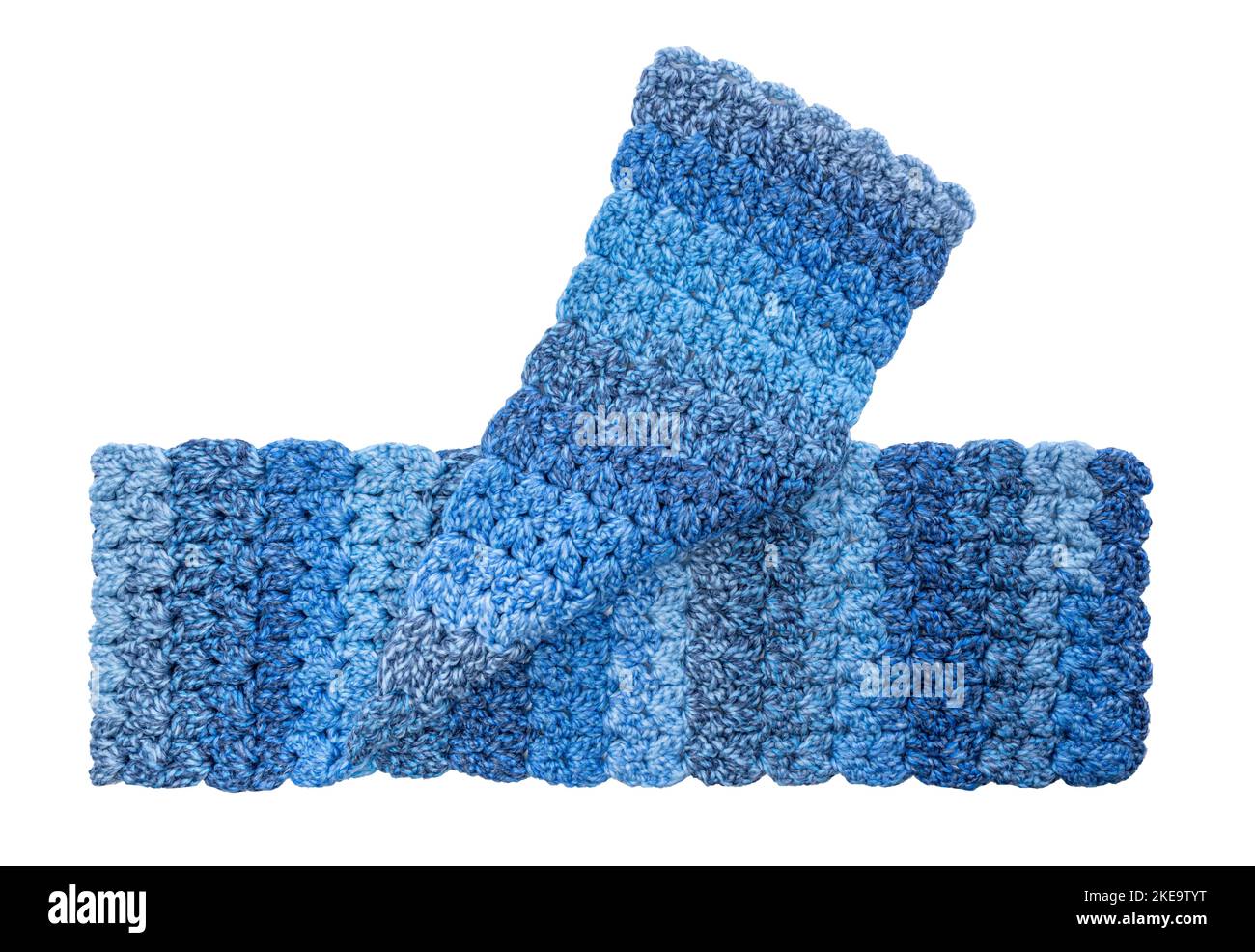 Warm winter scarf on a white background Stock Photo - Alamy