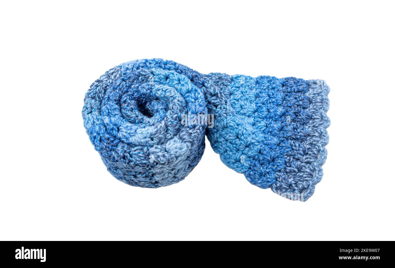 Warm winter scarf on a white background Stock Photo - Alamy