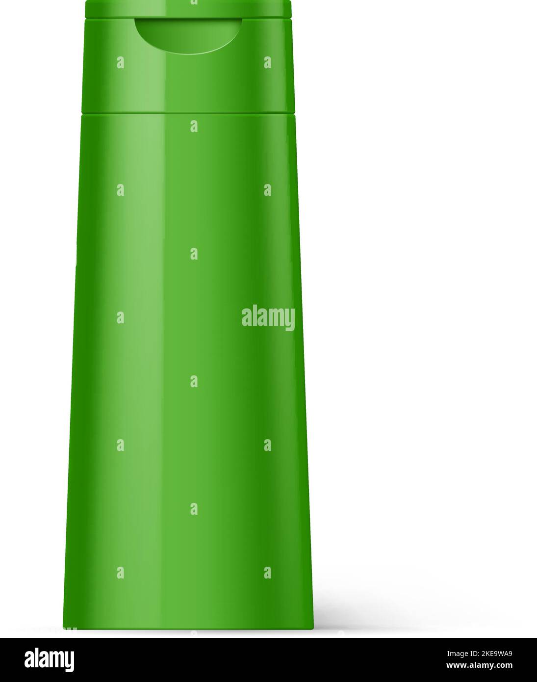 Green Plastic Bottle Shampoo Packaging Isolated at White Background ...