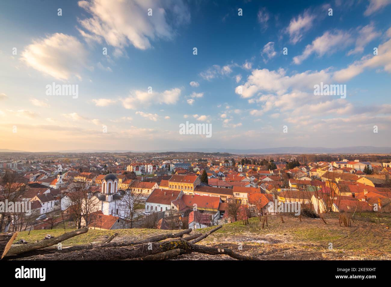 View from hill Kalvarija Stock Photo - Alamy