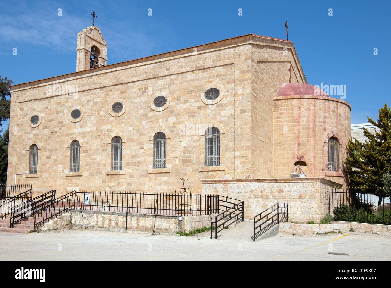 Exterior St Georges Church Madaba housing famous 6th century mosaic map ...