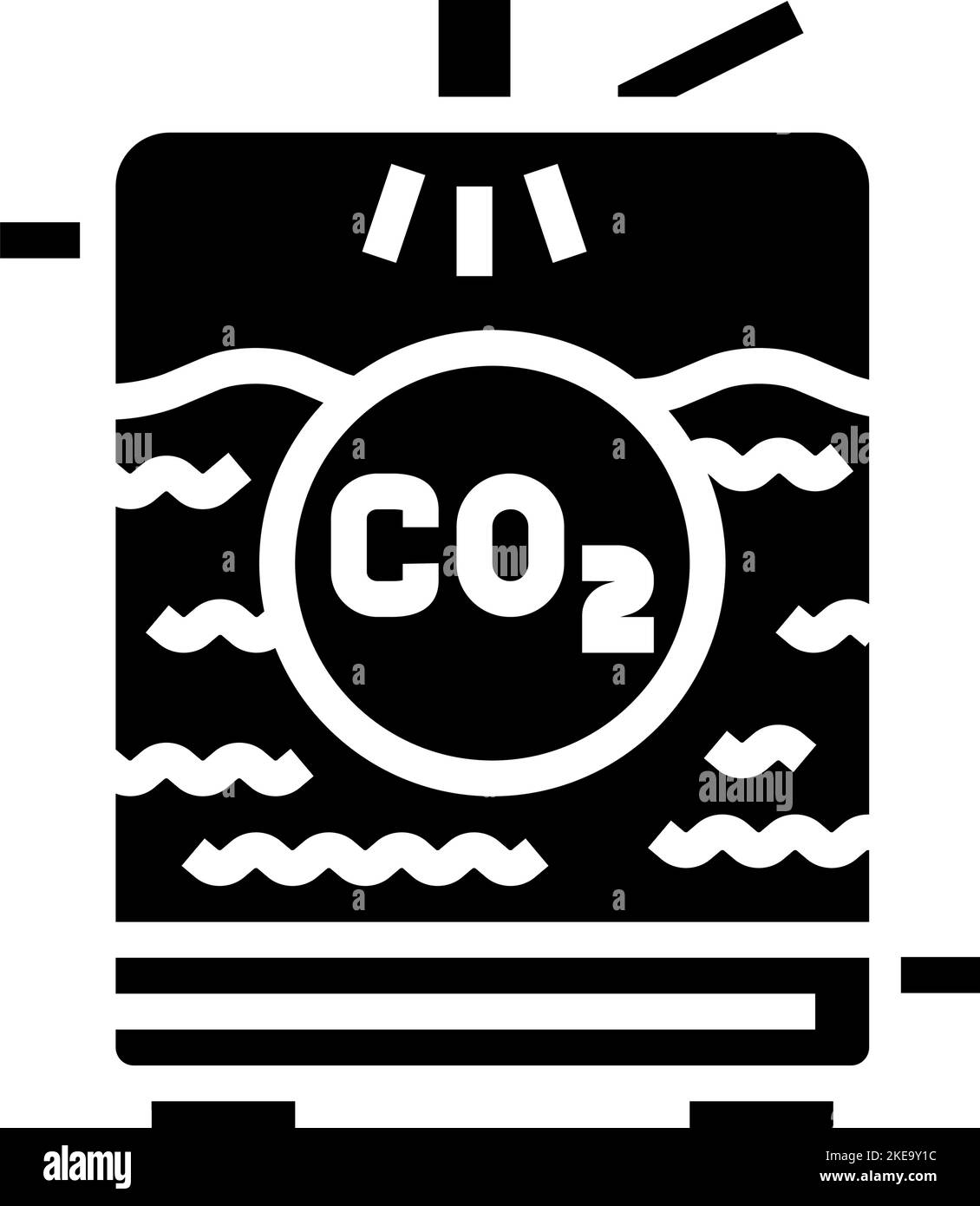 carbonation beer production glyph icon vector illustration Stock Vector ...