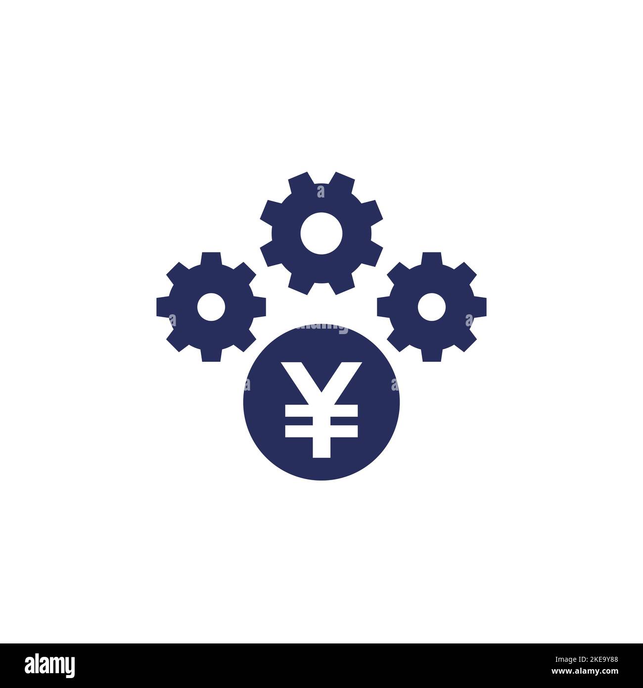 money management icon with yuan symbol, vector Stock Vector Image & Art ...