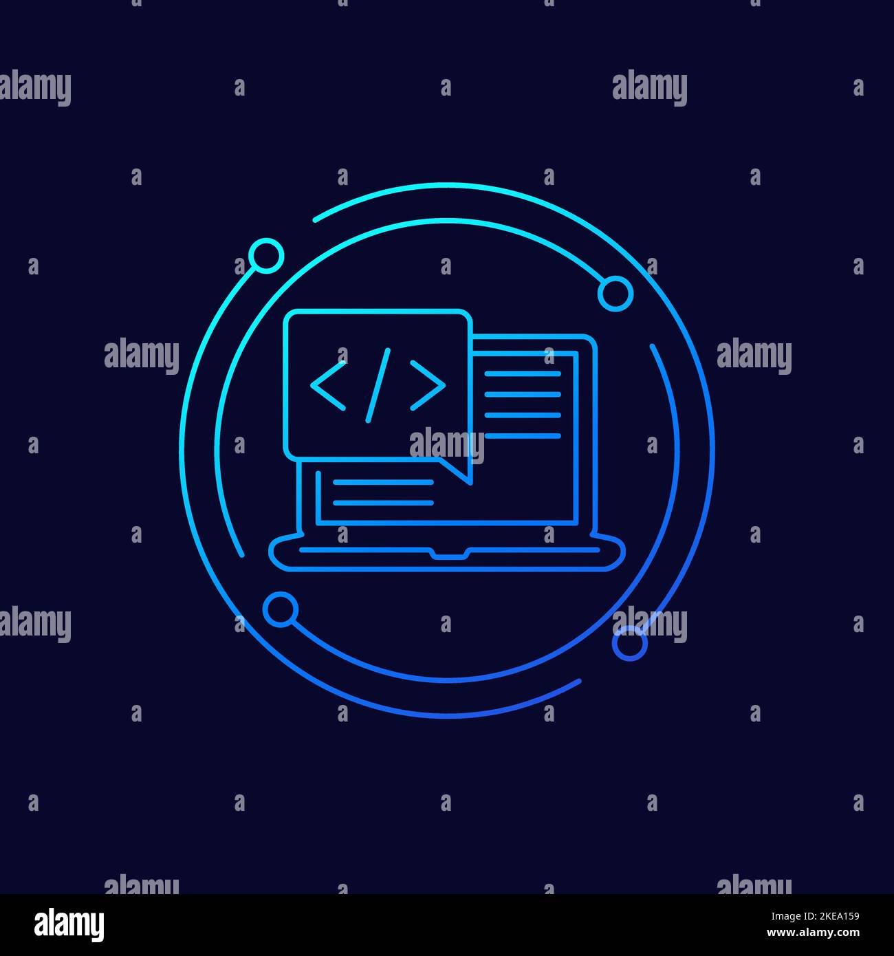 Programmer coding development line icon Stock Vector Images - Alamy