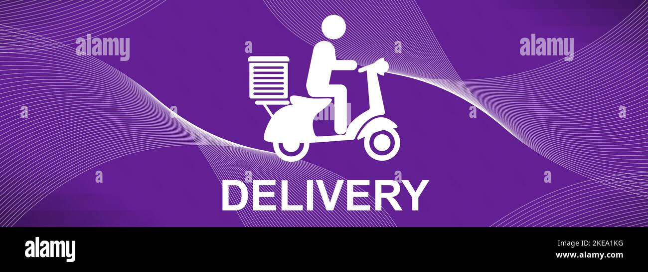Illustration of a delivery concept Stock Photo - Alamy