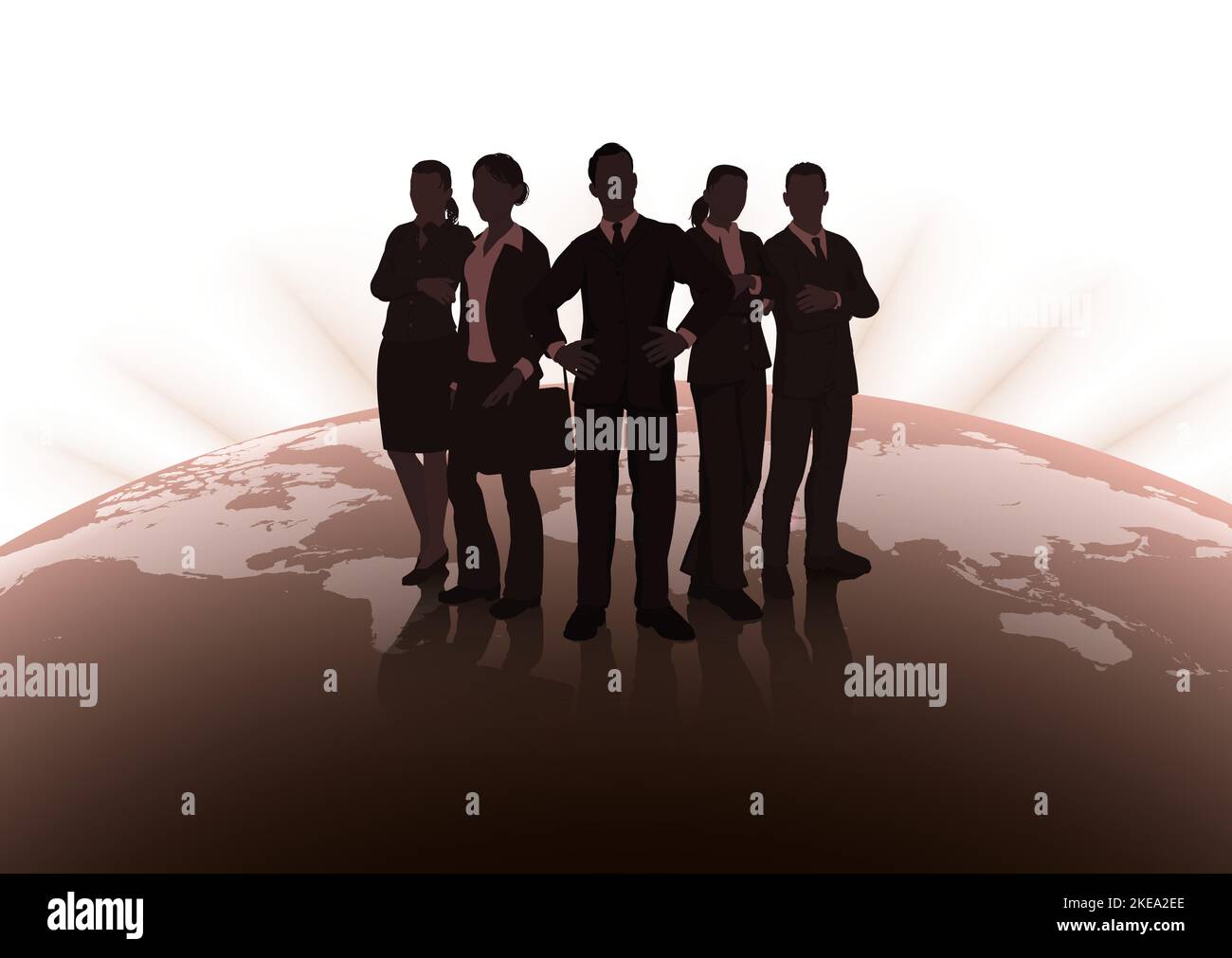 Executive Team Silhouette HR Global Concept Stock Vector Image & Art ...