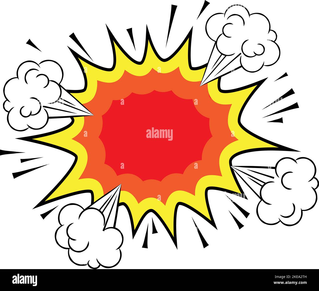 Comicbook Explosion Comic Pop Art Cartoon Design Stock Vector Image ...
