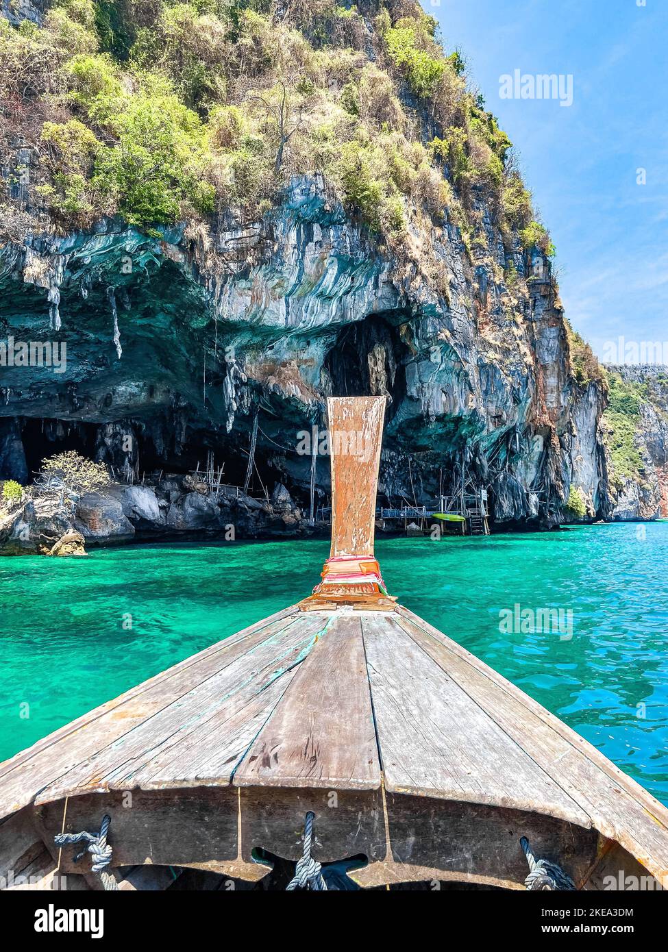 Viking Cave from the long tail boat, in koh Phi Phi Leh, Krabi ...