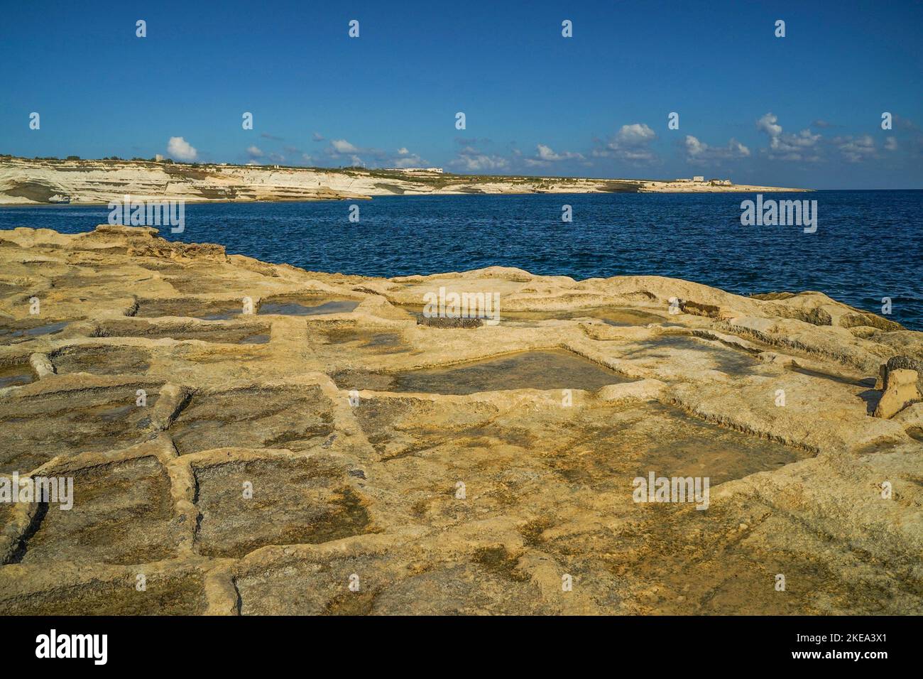 saint peter pools Malta rock formation hole on rocks view Stock Photo ...