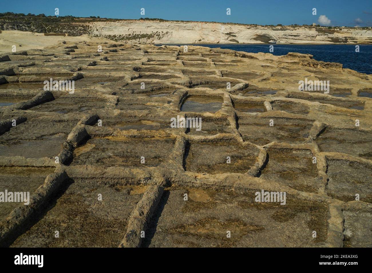 saint peter pools Malta rock formation hole on rocks view Stock Photo ...