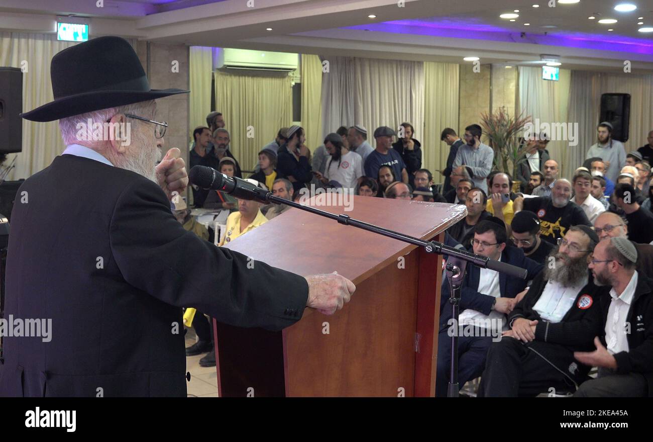 Jerusalem Israel November 10 Rabbi Dov Lior Speaks During A