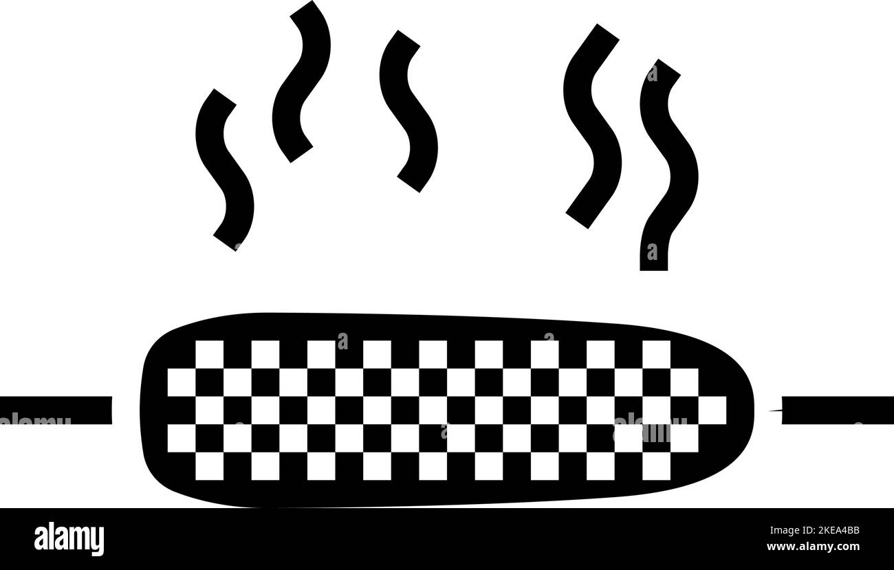 roasted corn glyph icon vector illustration Stock Vector Image & Art ...