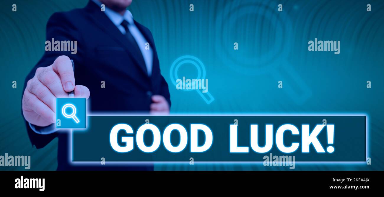 Conceptual display Good Luck. Business approach A positive fortune or a ...