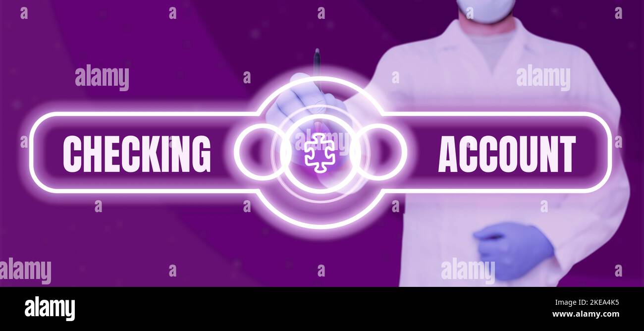 Conceptual display Checking Account. Business concept transactional ...