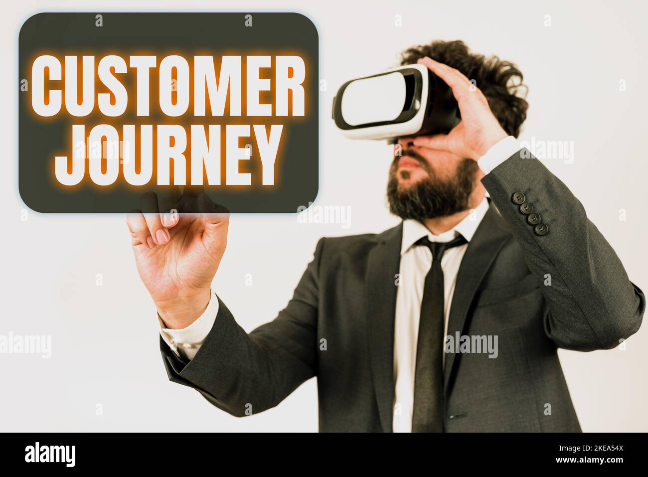 Inspiration showing sign Customer Journey. Business overview complete ...