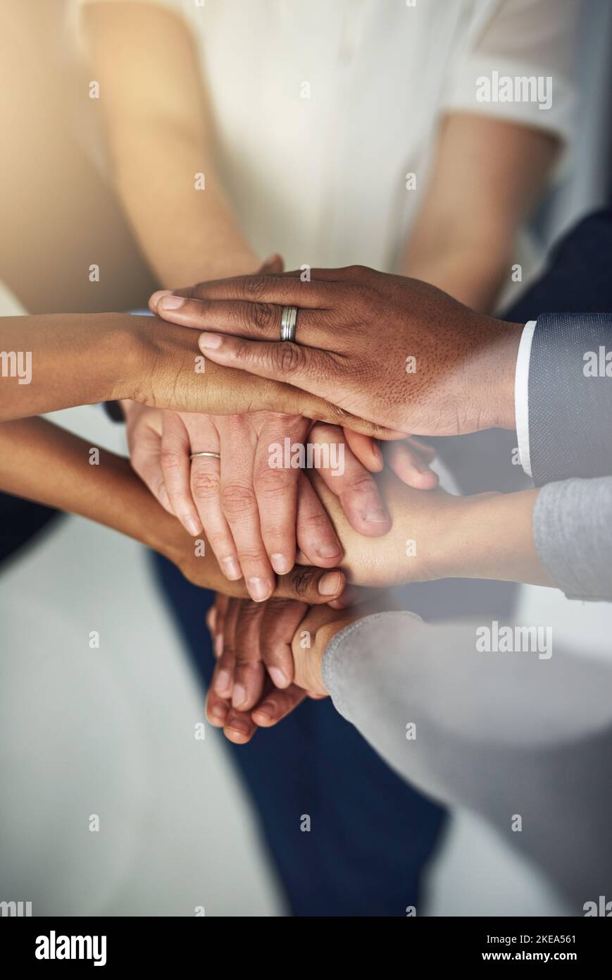 Teamwork makes all the difference in performance. a team of colleagues ...