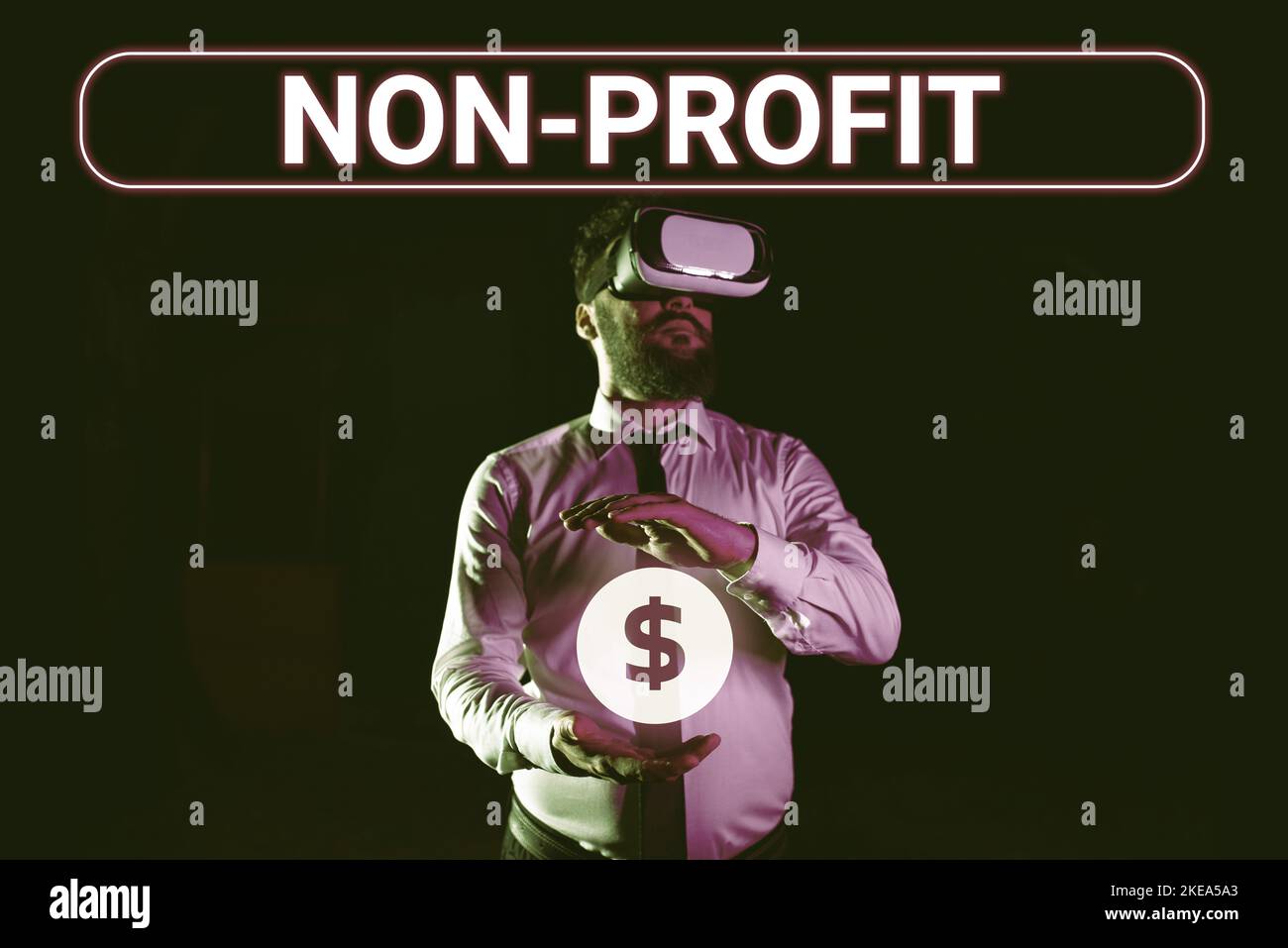 Text sign showing Non Profit. Business concept providing products or ...