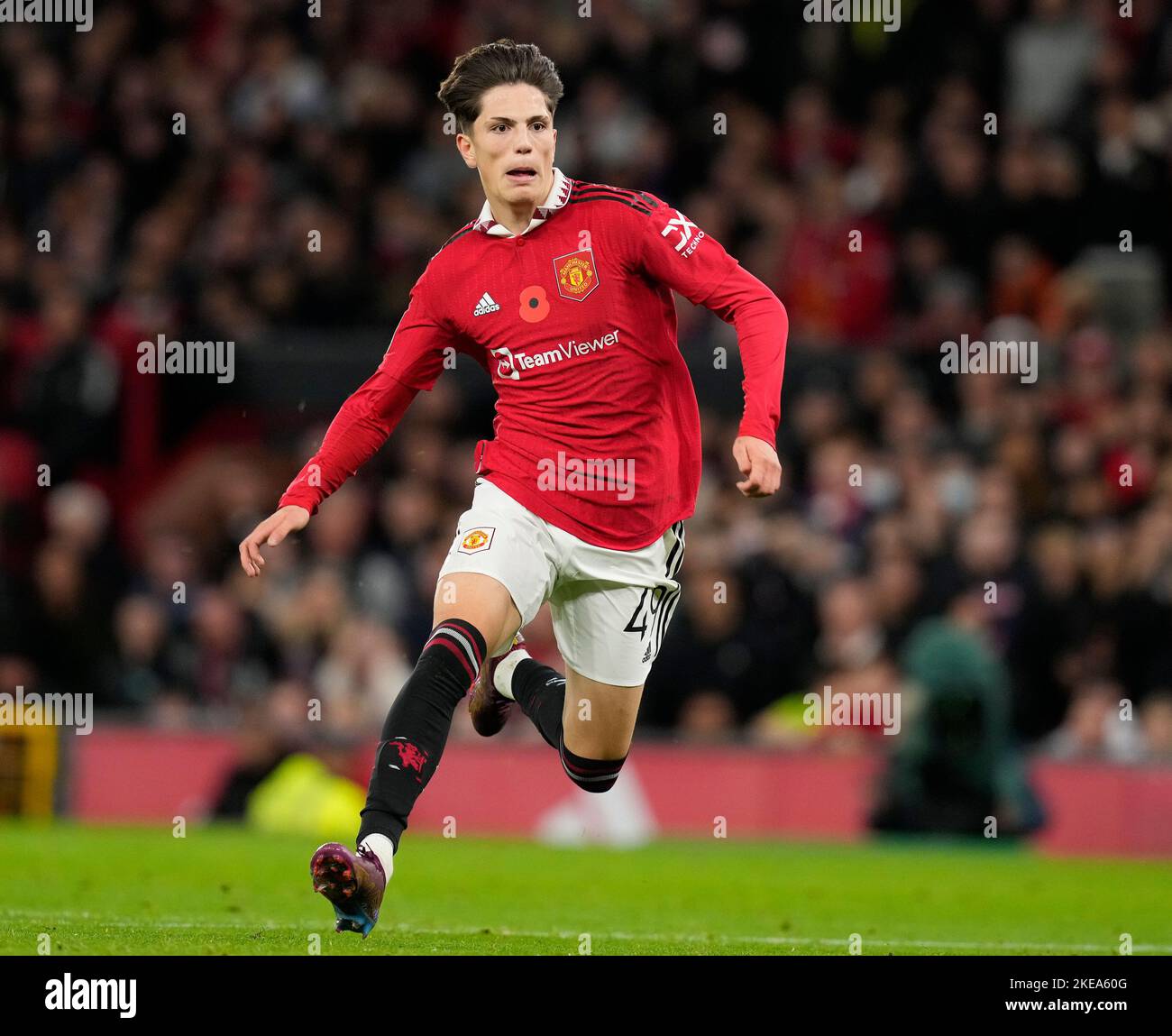 Manchester, England, 10th November 2022. Alejandro Garnacho of ...