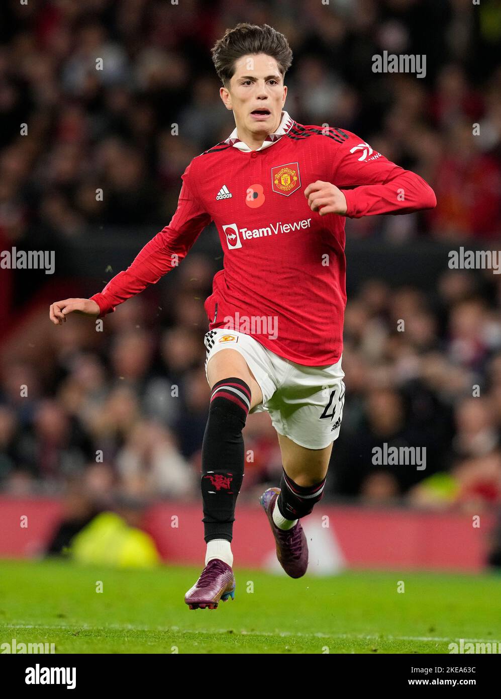 Manchester, England, 10th November 2022. Alejandro Garnacho of ...