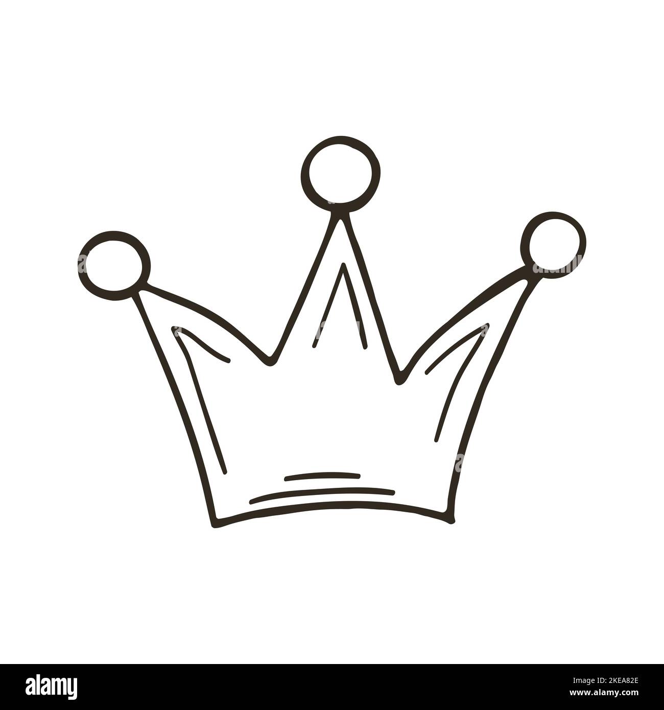 Crown. Fabulous illustrations and design elements. Illustration in hand ...