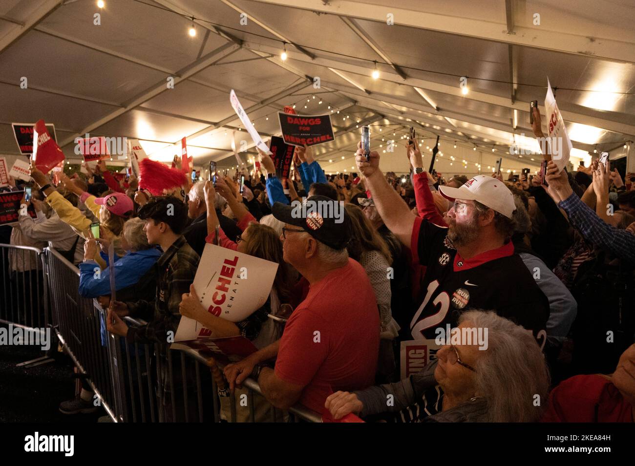 Canton, Georgia, USA. 10th Nov, 2022. HERSCHEL WALKER, Republican ...