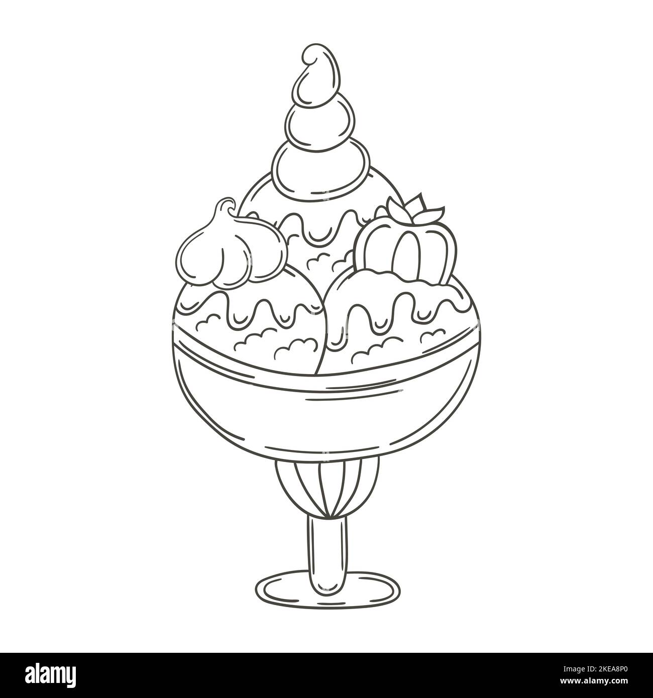 Monochrome graphic element for your design. Illustration in hand draw ...