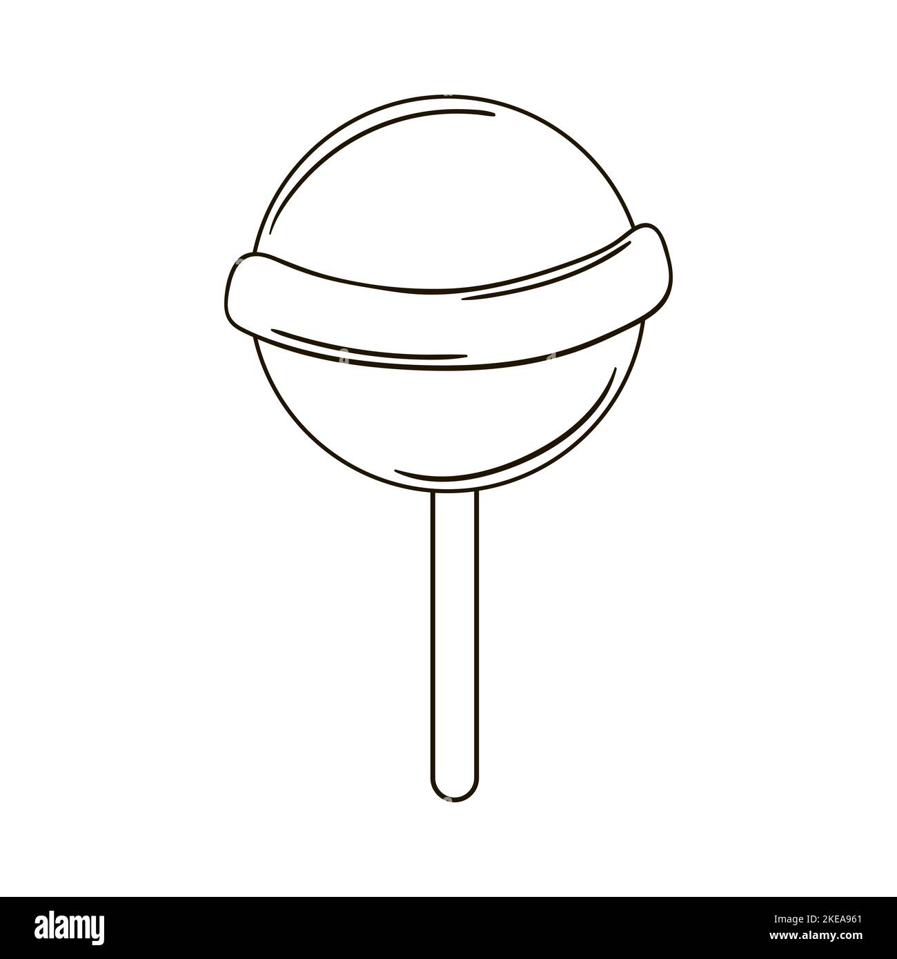 Lollipop. Coloring graphic element for your design. Illustration in ...