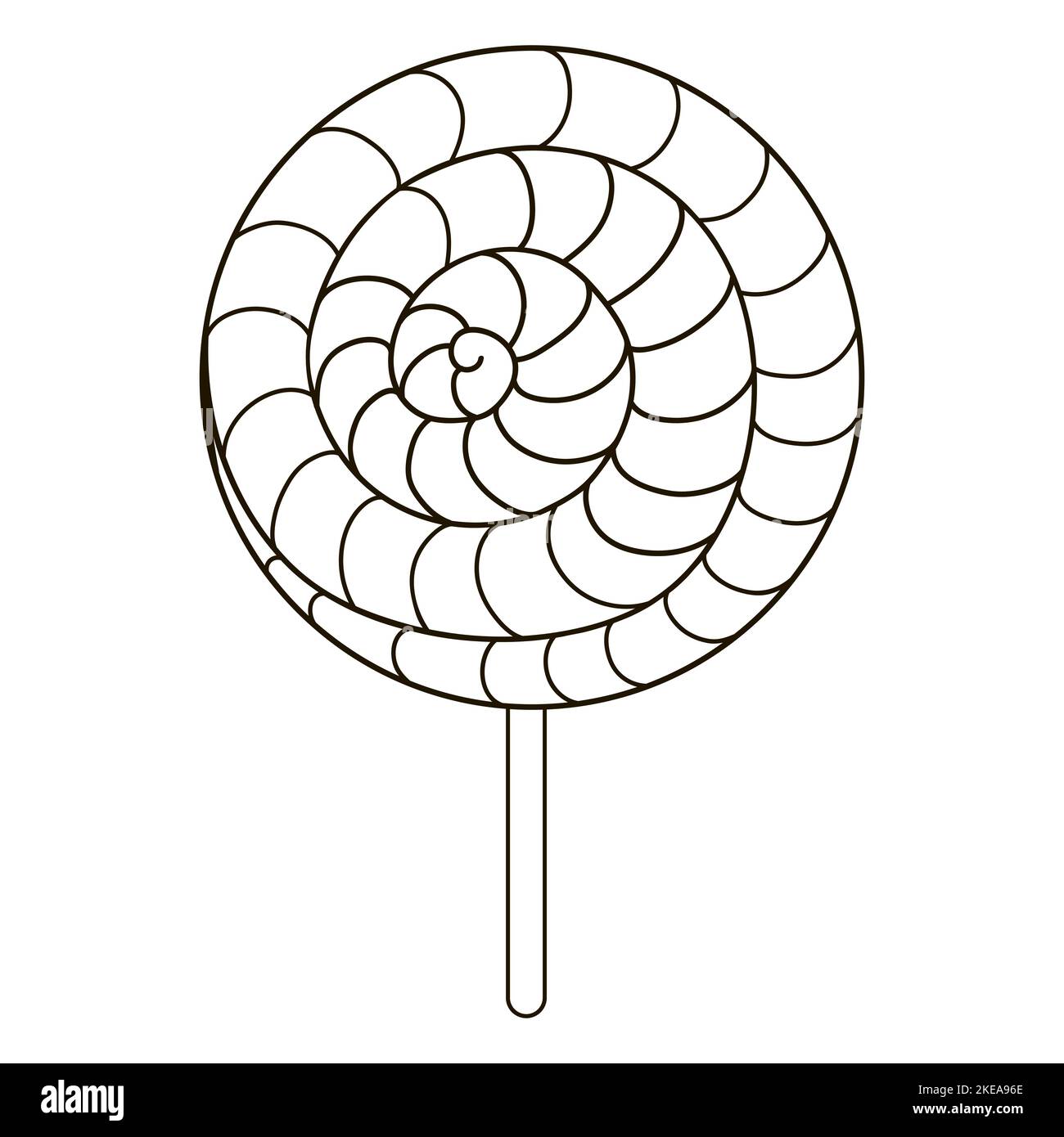 Lollipop. Coloring graphic element for your design. Illustration in ...
